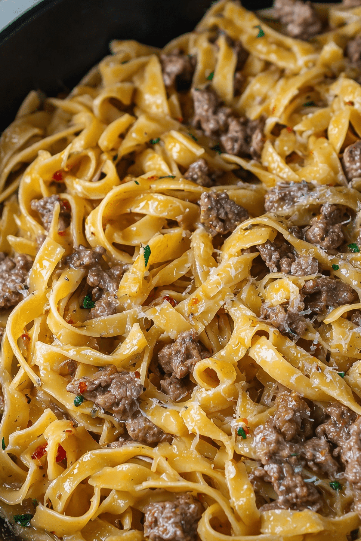 Garlic Butter Beef Pasta – Easy & Delicious - The Sisters Cooking