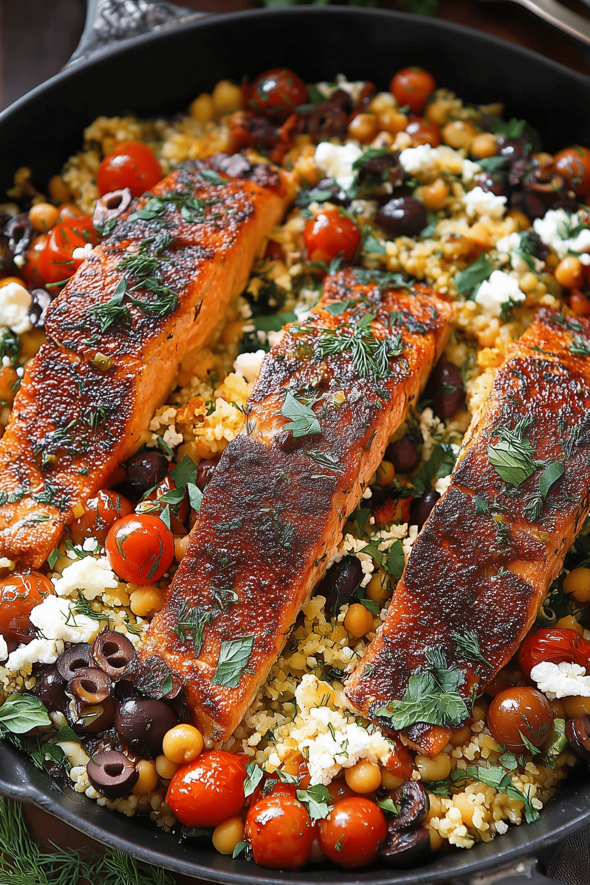 Mediterranean Salmon – Easy One-Pan Meal - The Sisters Cooking