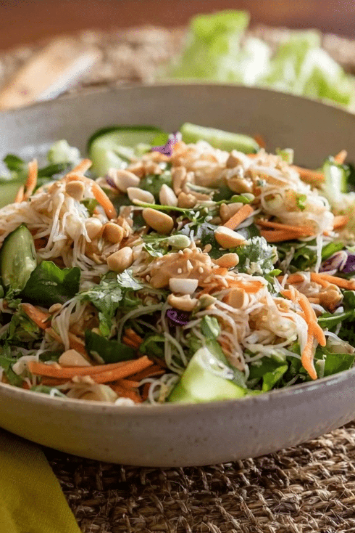 Spring Roll Salad with Peanut Dressing – Easy & Healthy - The Sisters ...