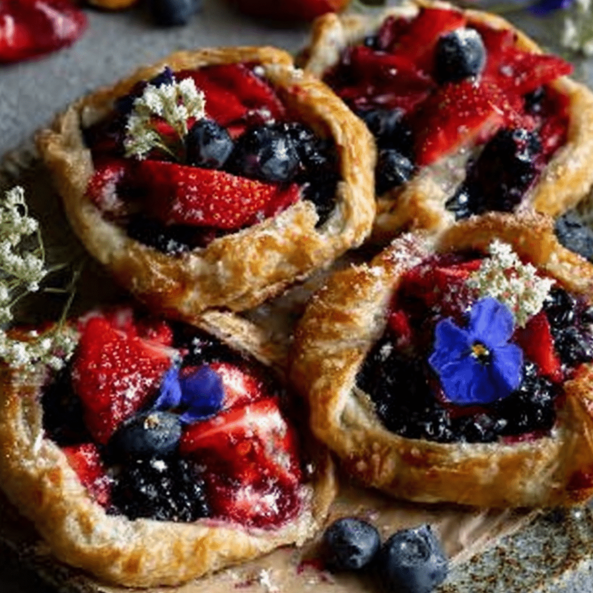 Summer Berry Mini Galettes – Best Easy Dessert Recipe - The Sisters Cooking