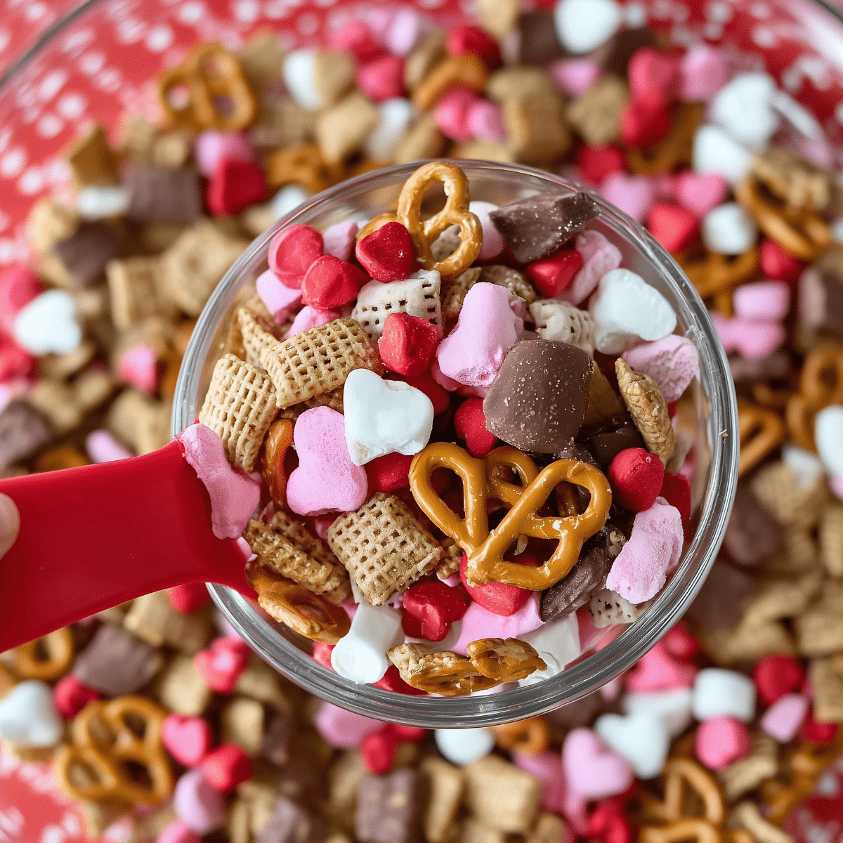 Valentine Sweet and Salty Snack Mix – Easy Recipe - The Sisters Cooking