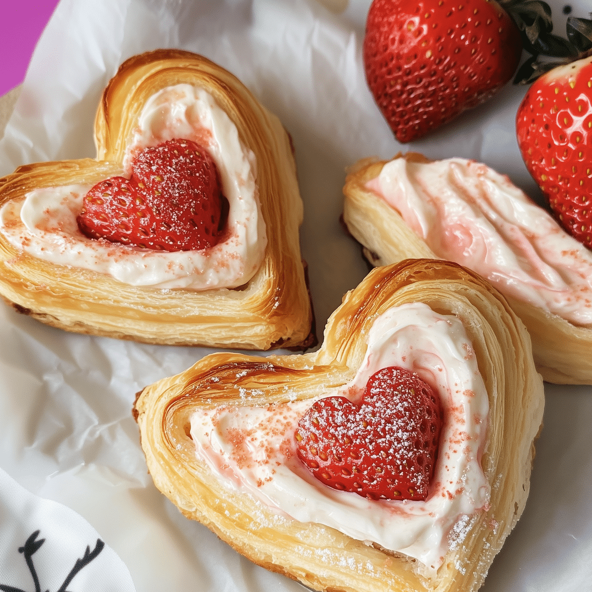 Vegan Strawberry Cream Danish – Simple & Delicious! - The Sisters Cooking