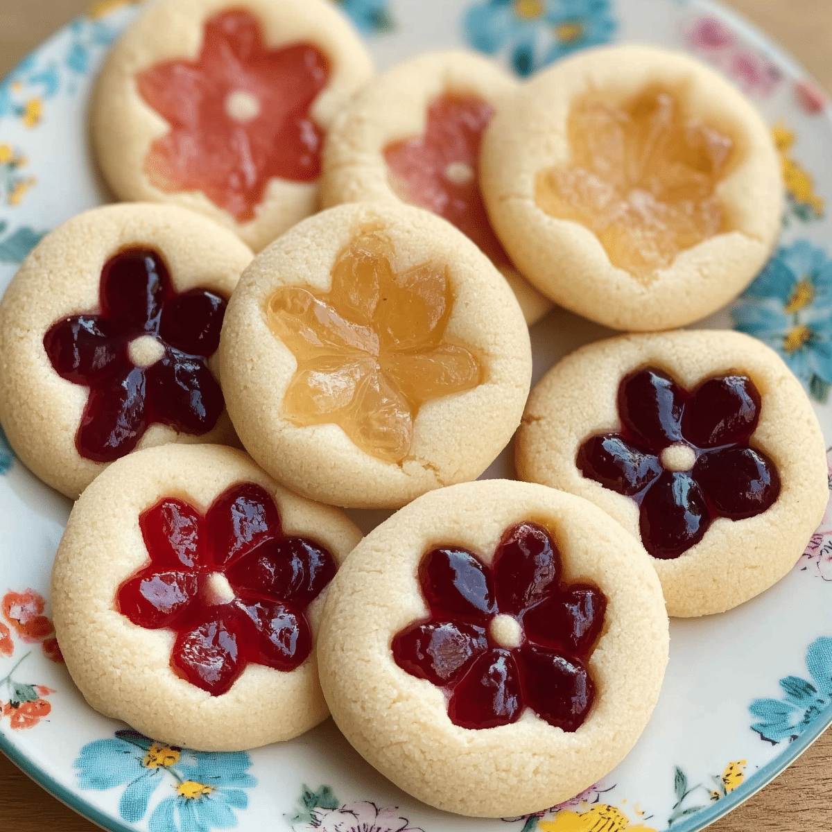 Flower Jam Thumbprint Cookies – Easy & Irresistible - The Sisters Cooking