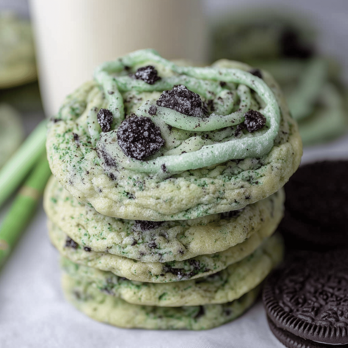 Oreo Shamrock Shake Cookies – Best Minty Treat - The Sisters Cooking