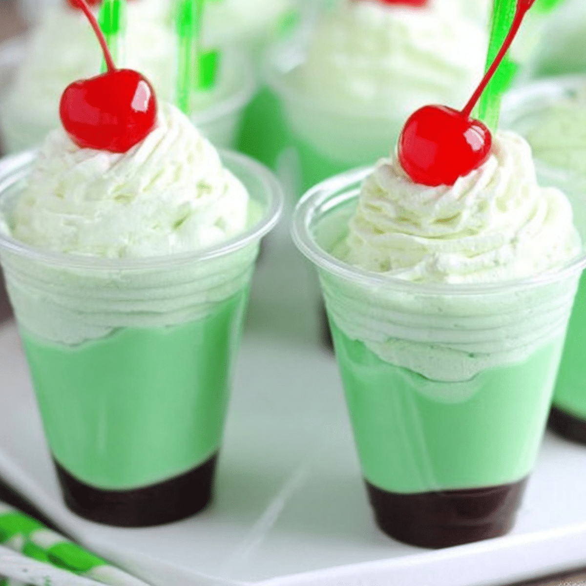 Shamrock Shake Pudding Shots – Creamy Party Treat - The Sisters Cooking